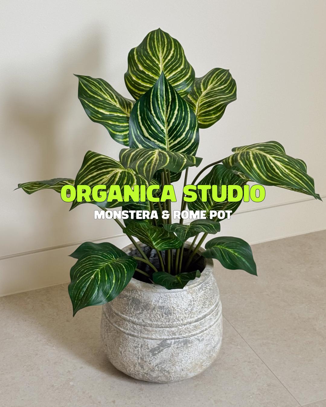 Organica Studio Monstera Bundle – Artificial Monstera & Rome Pot – The ...